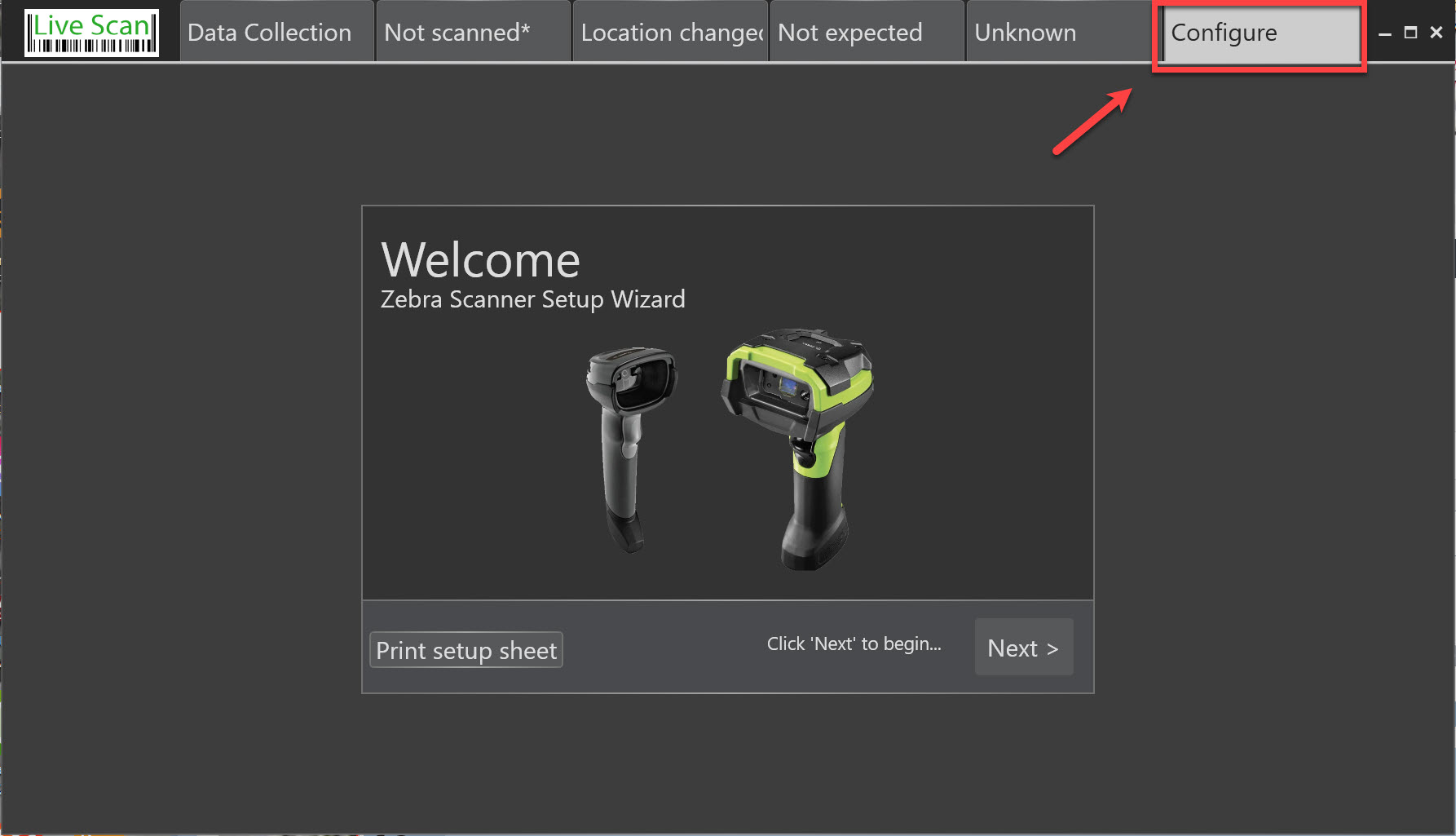 Scanner Setup - Slabsmith